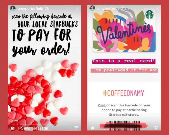 How to share a cup of Starbucks coffee with your social media community.