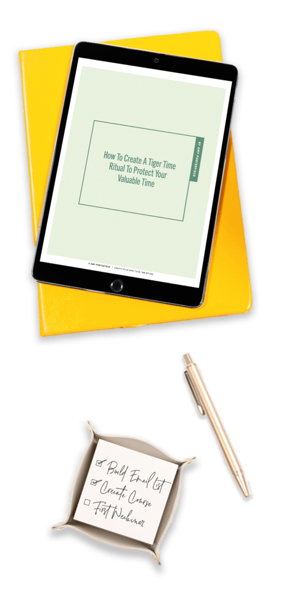 Free Guide: How To Create A Tiger Time Ritual with Amy Porterfield